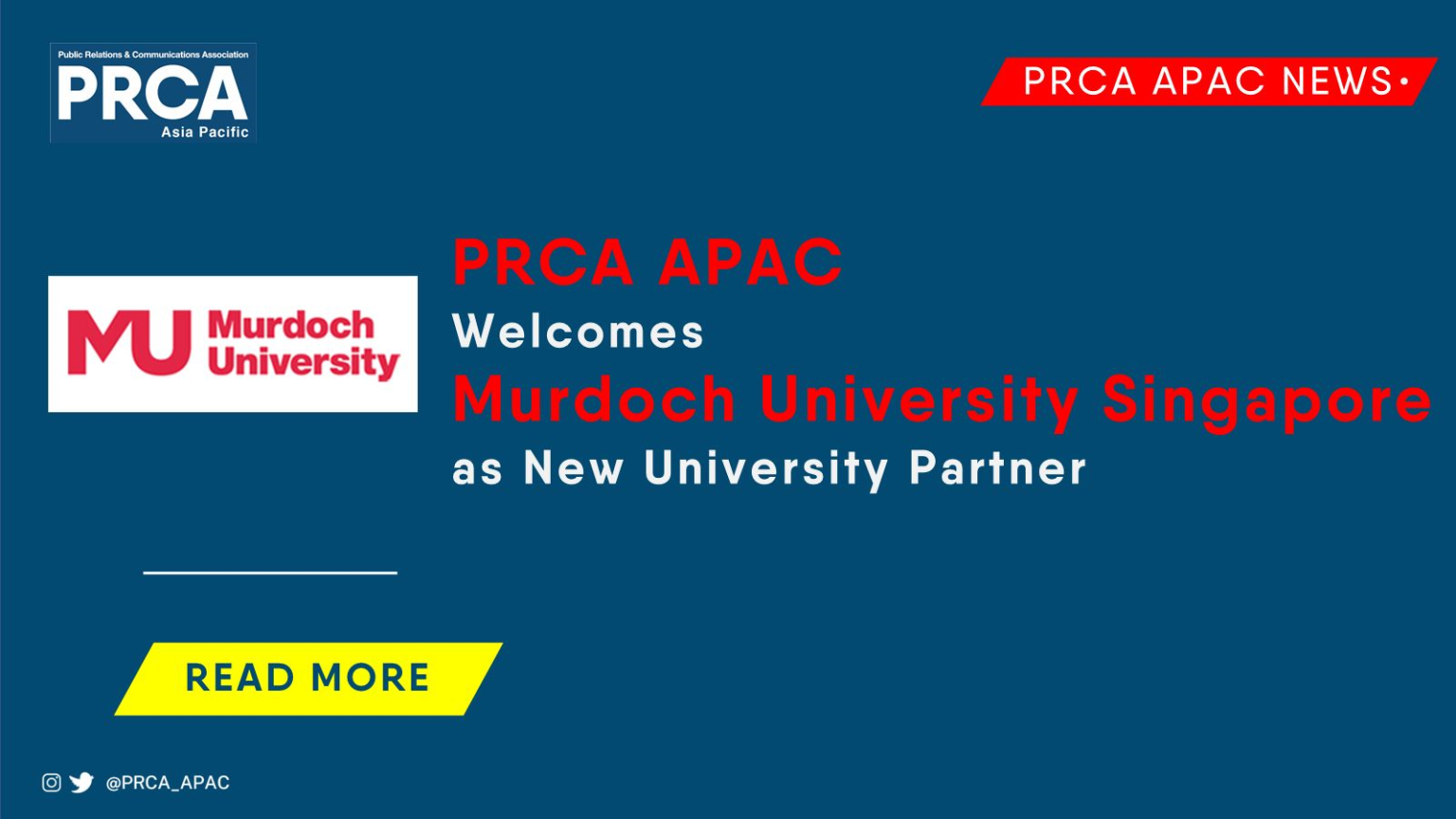 PRCA APAC Welcomes Murdoch University Singapore as New University Partner - PRCA Asia Pacific