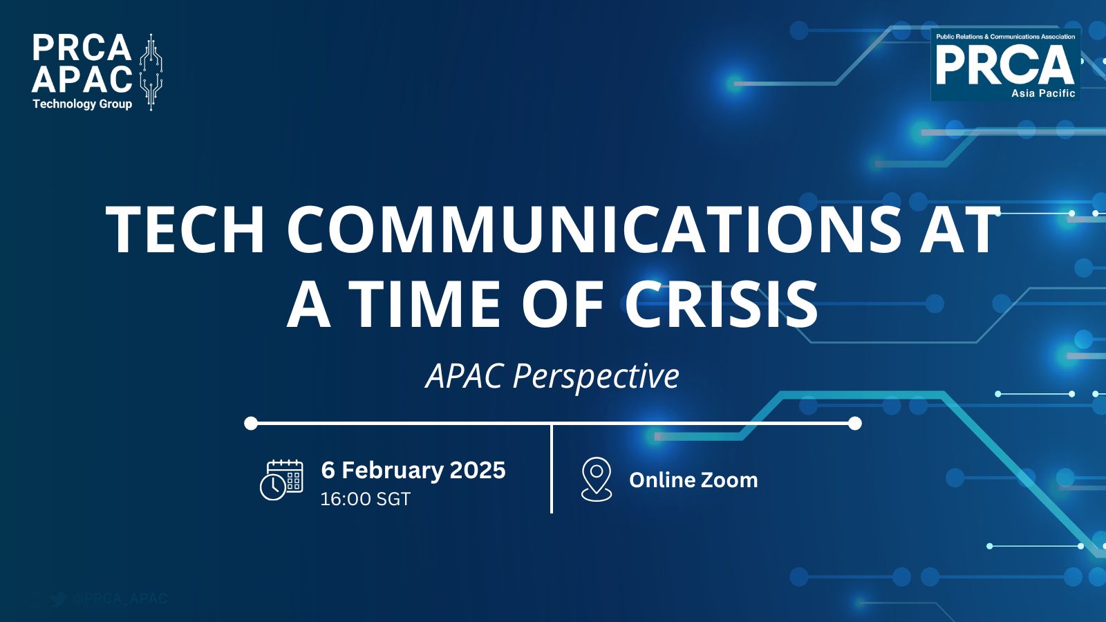 [Online] Tech Communications at a Time of Crisis - APAC Perspective - PRCA Asia Pacific